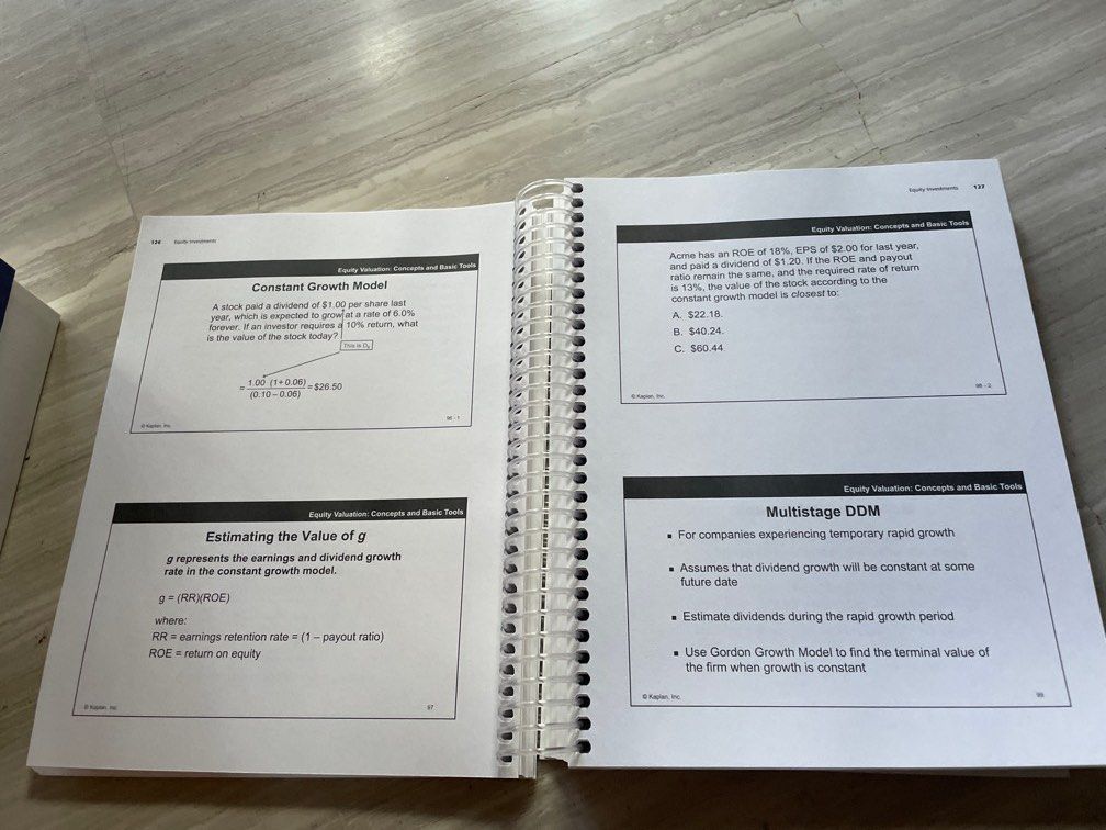 CFA Level 1 Schweser OnDemand Class Workbooks & Flashcards, Hobbies ...