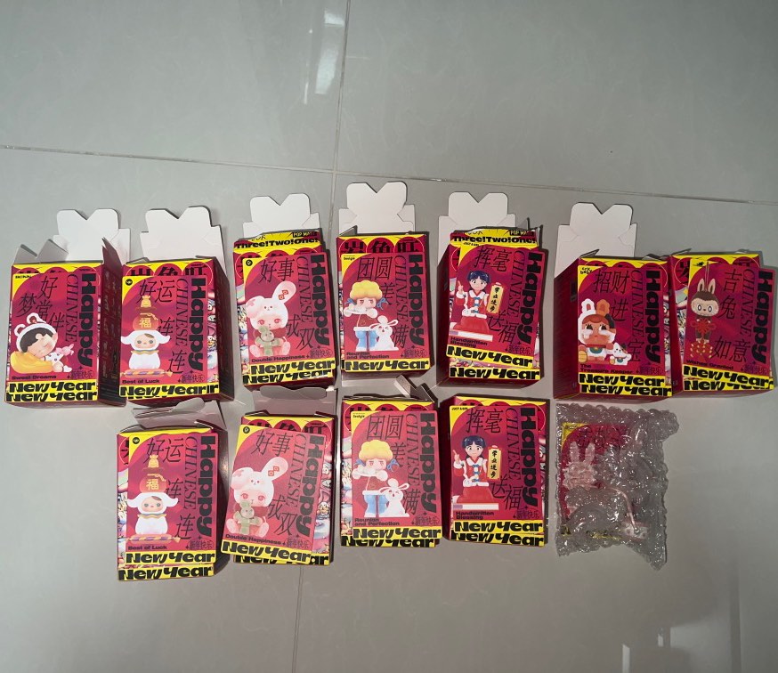CNY popmart - hacipupu/pucky/bunny/satyr rory/crybaby/labubu/insinctoy ...