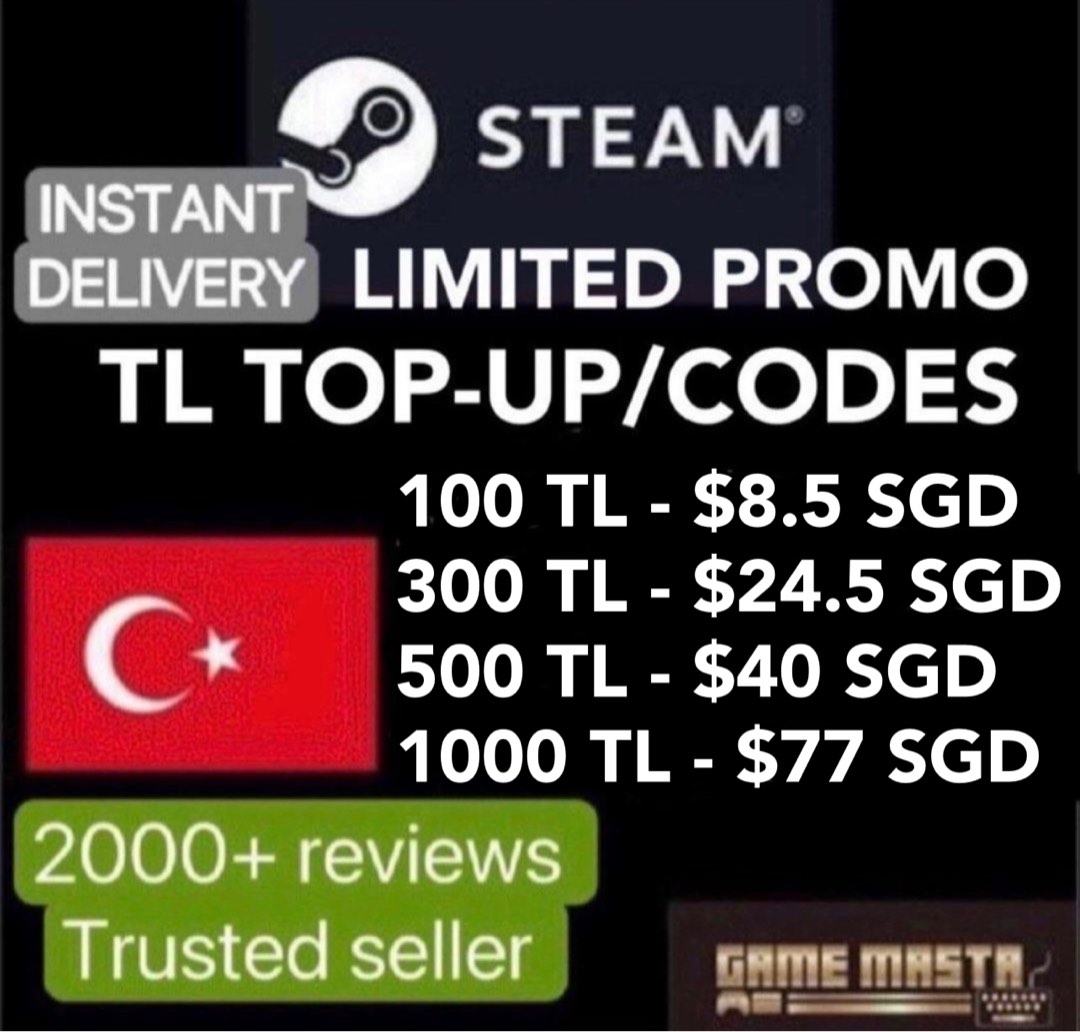 [CODE] Steam Wallet Turkey / Turkey Steam Gift Card CDK / Steam Turkey Credit / Steam New Turkey ...