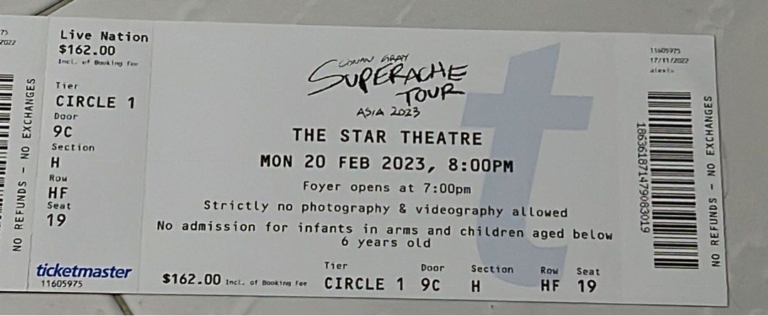 conan gray cat 2 tickets x2, Tickets & Vouchers, Event Tickets on Carousell