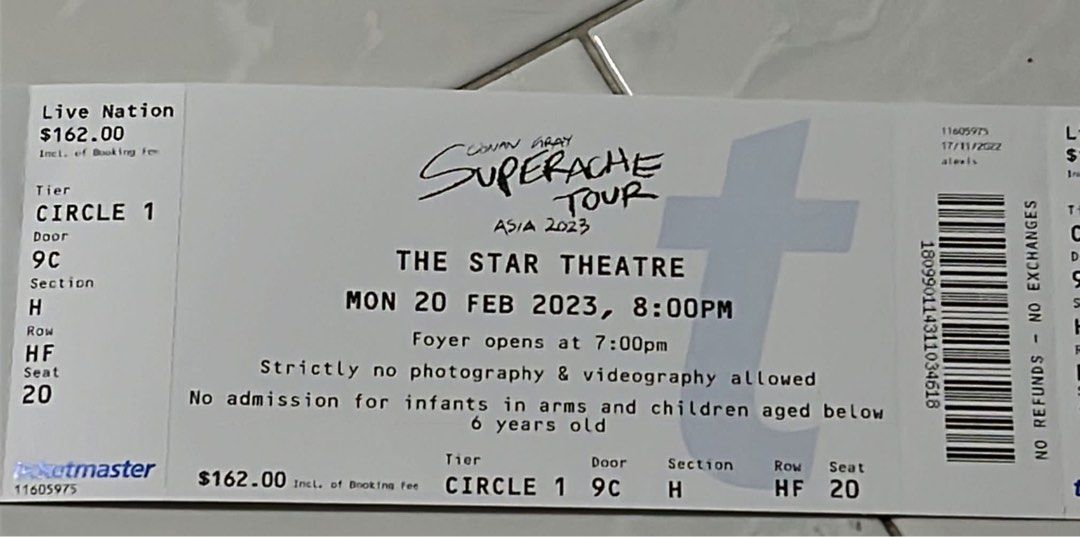 conan gray cat 2 tickets x2, Tickets & Vouchers, Event Tickets on Carousell