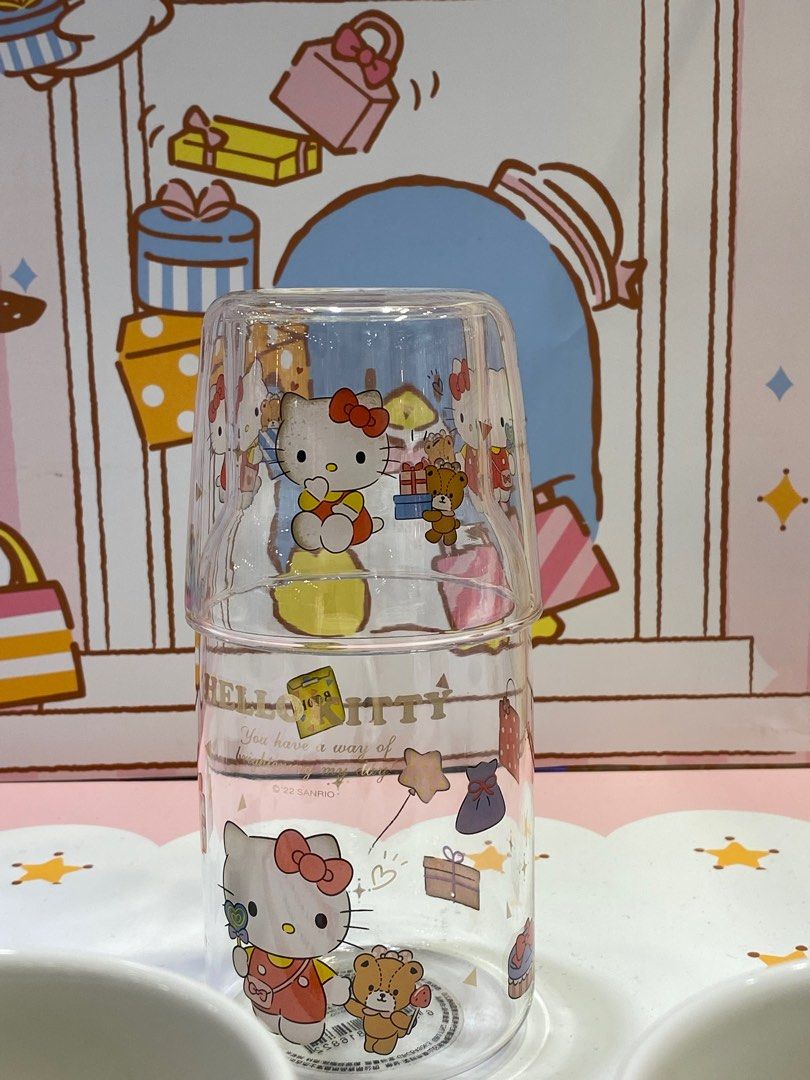 CPCM Hello Kitty jar drink ware and cup set and tsum tsum glass my ...