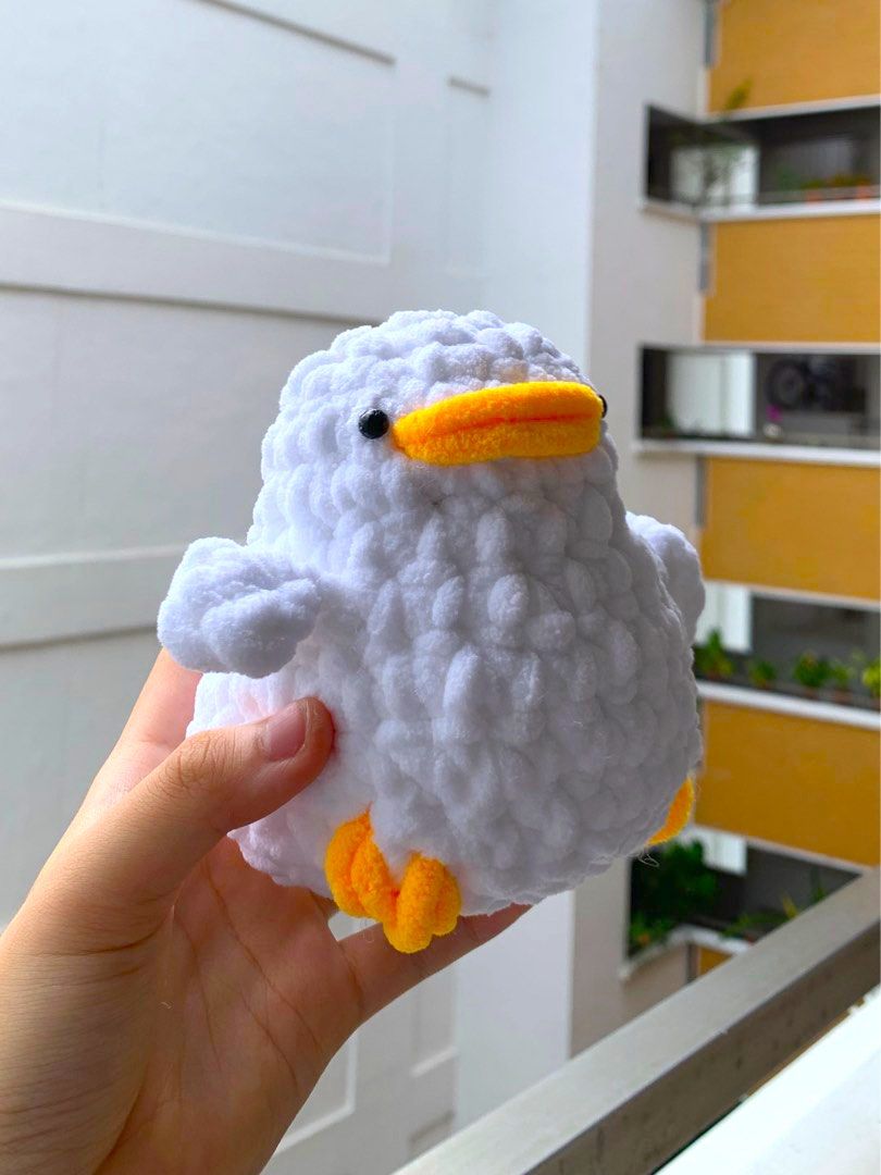 crochet amigurumi chunky duck keychain, Hobbies & Toys, Stationery ...