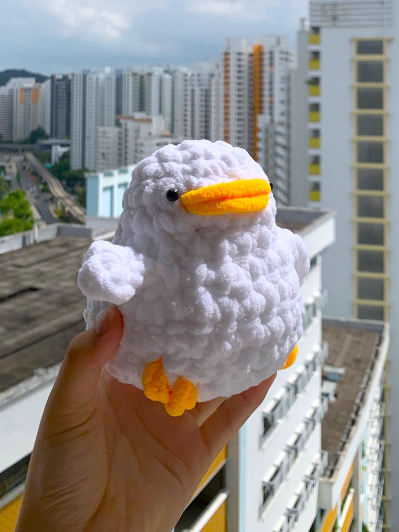 crochet amigurumi chunky duck keychain, Hobbies & Toys, Stationery ...