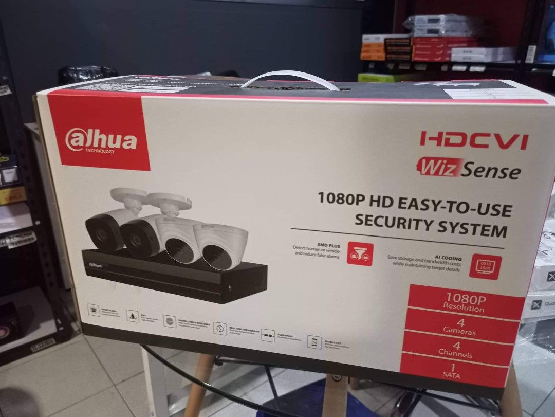 Dahua Wiz Sense 4 Channel Camera Kit 1x AI XVR 2x 2MP Bullet 2x 2MP ...