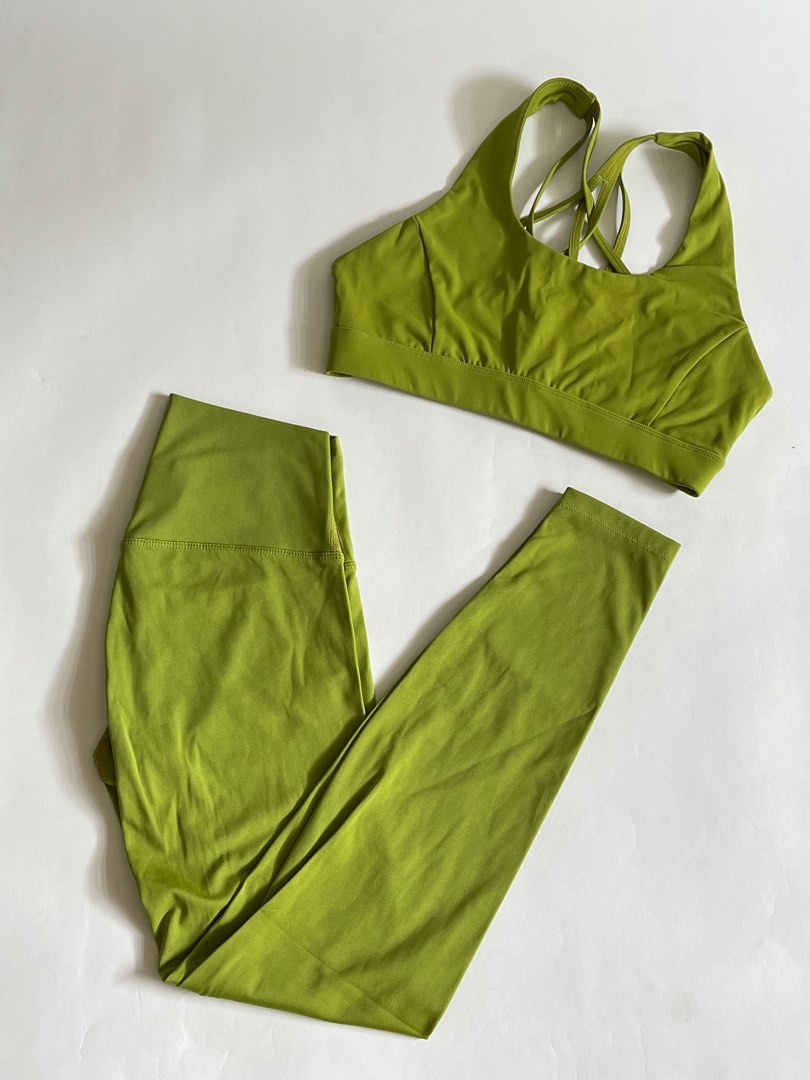 Day to Day Olive Green Set, Women's Fashion, Activewear on Carousell