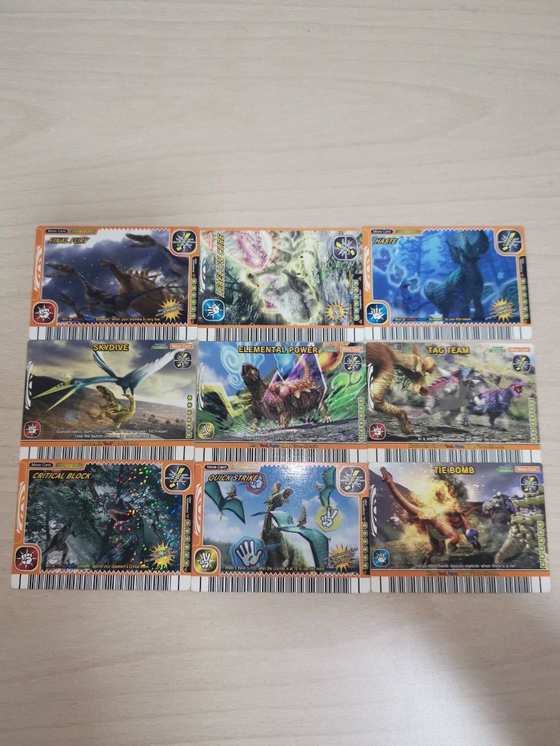 Dinosaur King Cards Move Cards, Hobbies & Toys, Toys & Games on Carousell