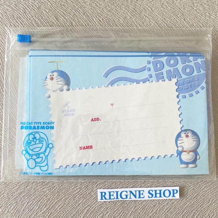 DORAEMON LETTER SET WITH CASE on Carousell