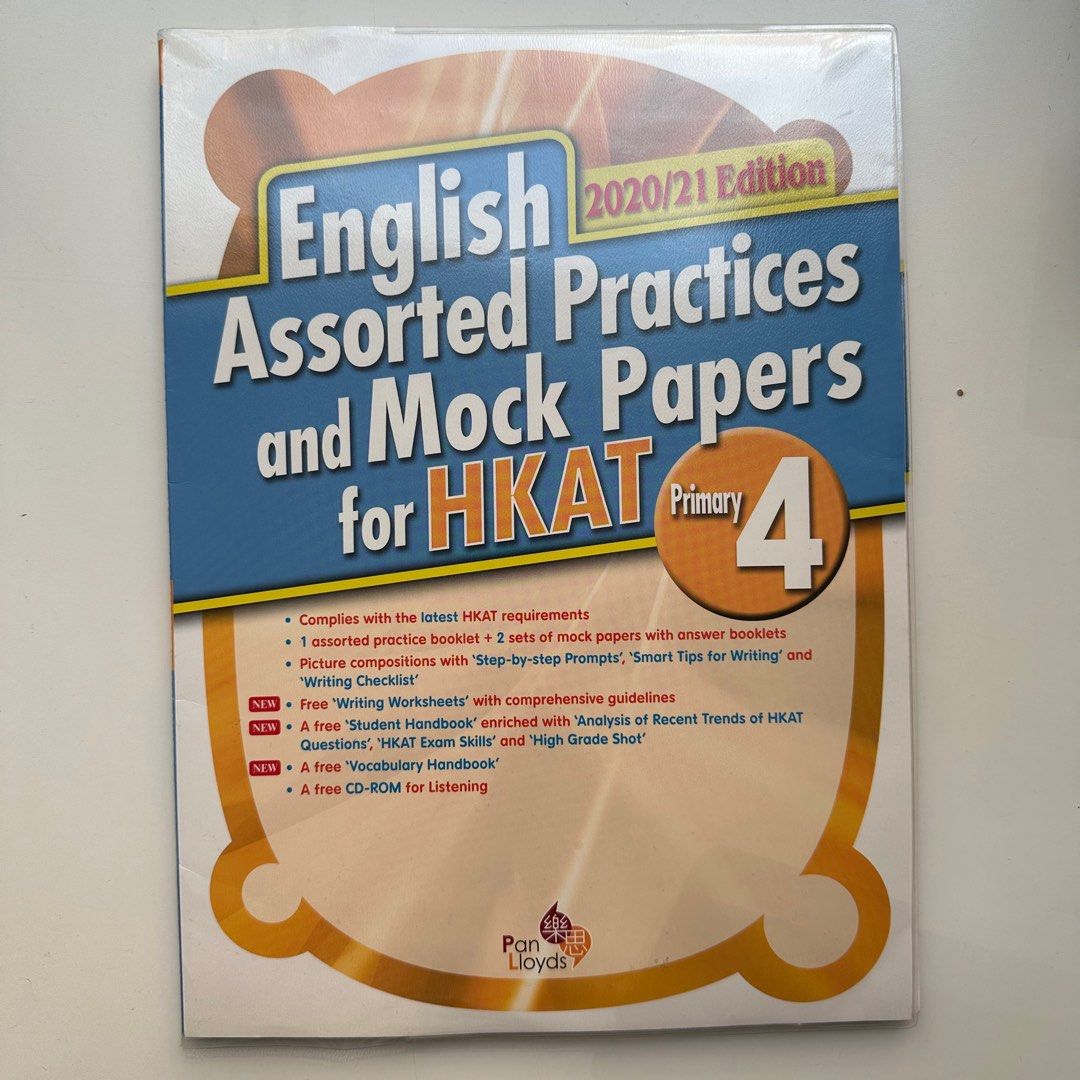 English assorted practices and mock papers for HKAT P4, 興趣及遊戲, 書本 & 文具 ...