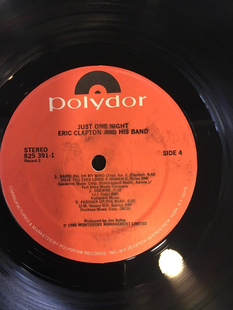 Eric Clapton - Just One Night lp, Hobbies & Toys, Music & Media, Vinyls ...