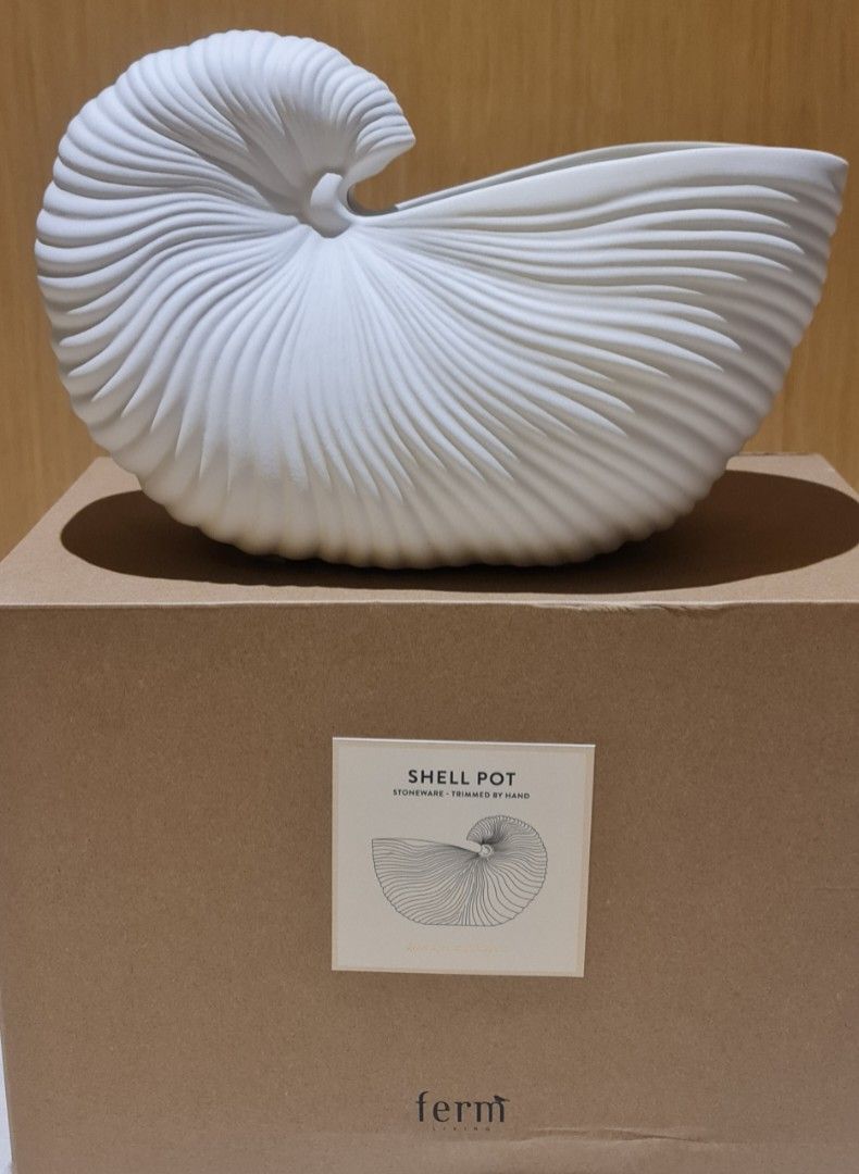 ferm LIVING Shell pot, Furniture & Home Living, Home Decor, Vases ...