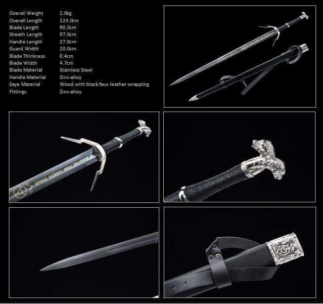 Geralt of Rivia Silver Sword from The Witcher 3: Wild Hunt, Hobbies ...
