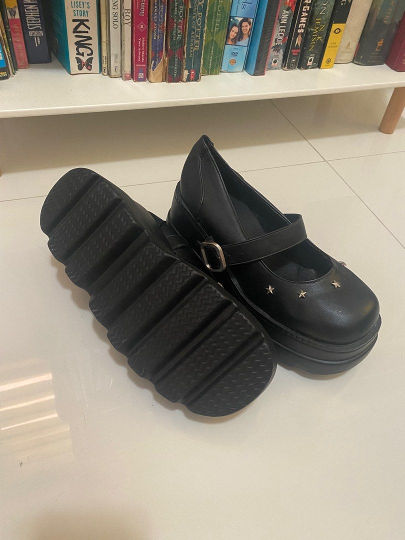 Goth grunge platform mary janes big plus size on Carousell