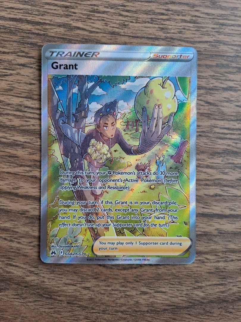 Grant Trainer FA Full Art Ultra Rare Pokemon Card Crown Zenith, Hobbies ...