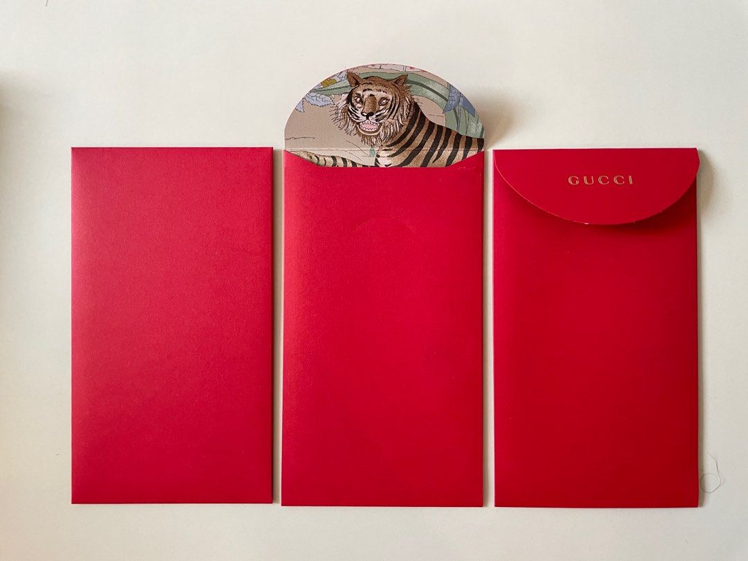 Gucci tiger year CNY red packet/ angbao, Hobbies & Toys, Stationery ...