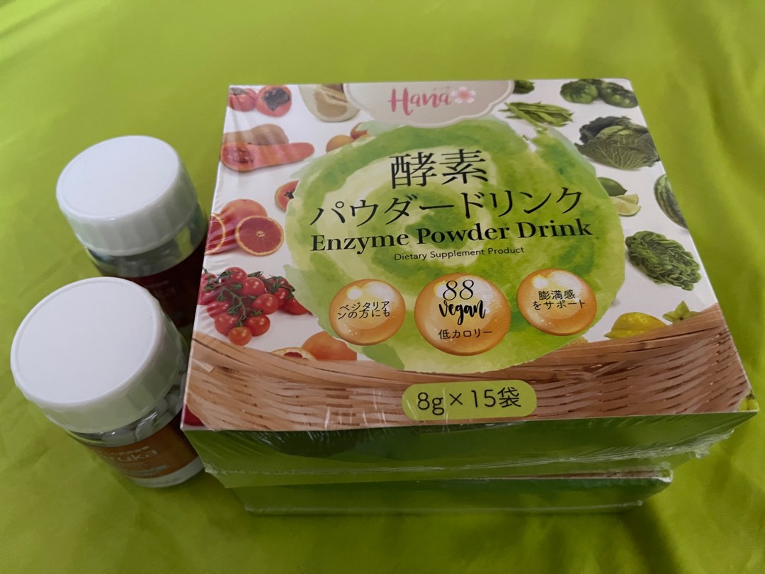 Hana Enzyme Powder Drink, Health & Nutrition, Health Supplements ...