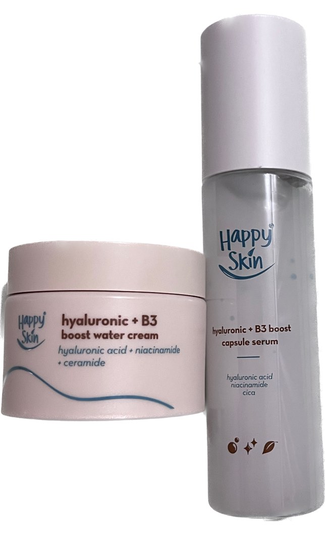 Happy Skin Hyaluronic Water Cream, Serum and facial wash , Beauty & Personal Care, Face, Face ...