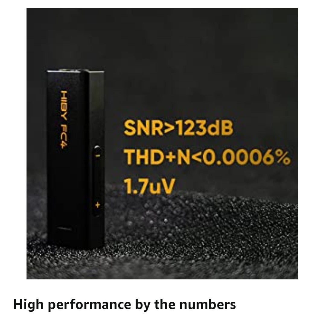 HiBy FC4 Portable Headphone amp dac mqa dongle USB dac high Driving Power MQA 16X PCM 768kHz DSD ...