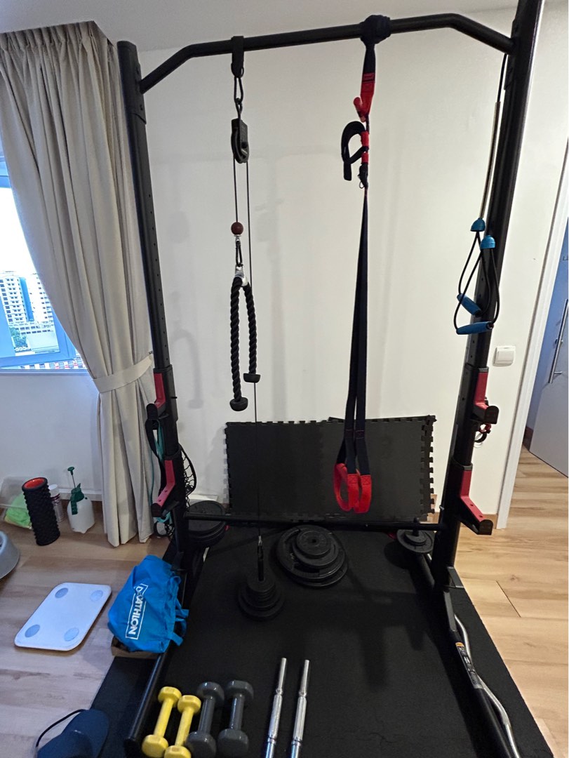 Home gym pulley system , Sports Equipment, Exercise & Fitness, Weights ...