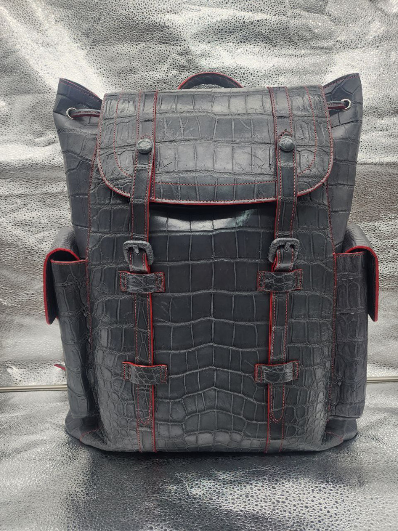 Huge Genuine Crocodile Skin Leather Belly Backpack, Men's Fashion, Bags ...