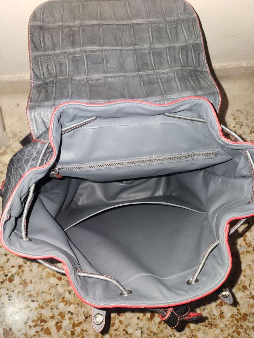 Huge Genuine Crocodile Skin Leather Belly Backpack, Men's Fashion, Bags ...