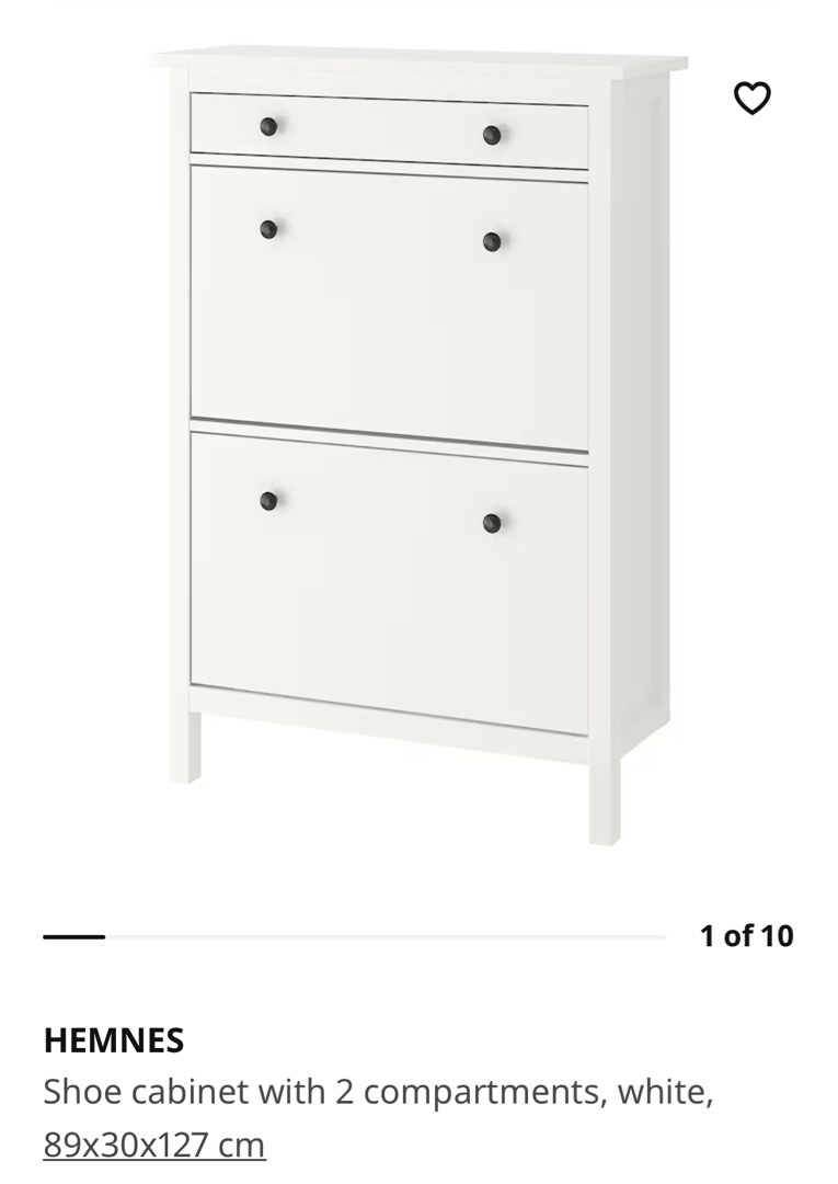 IKEA Hemnes Shoe rack and drawer, Furniture & Home Living, Furniture ...