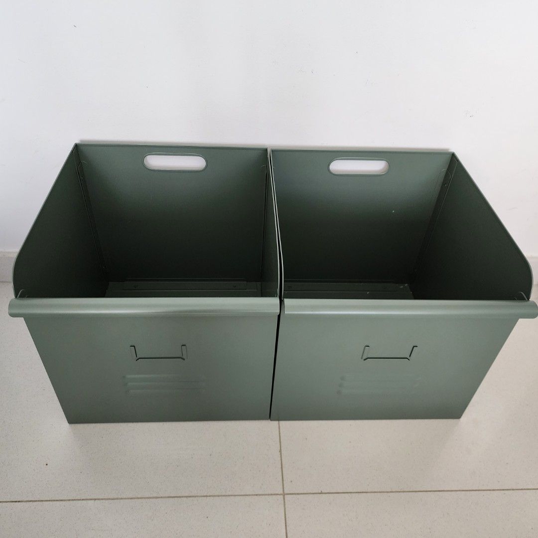 Ikea Rejsa metal storage boxes, Furniture & Home Living, Home ...