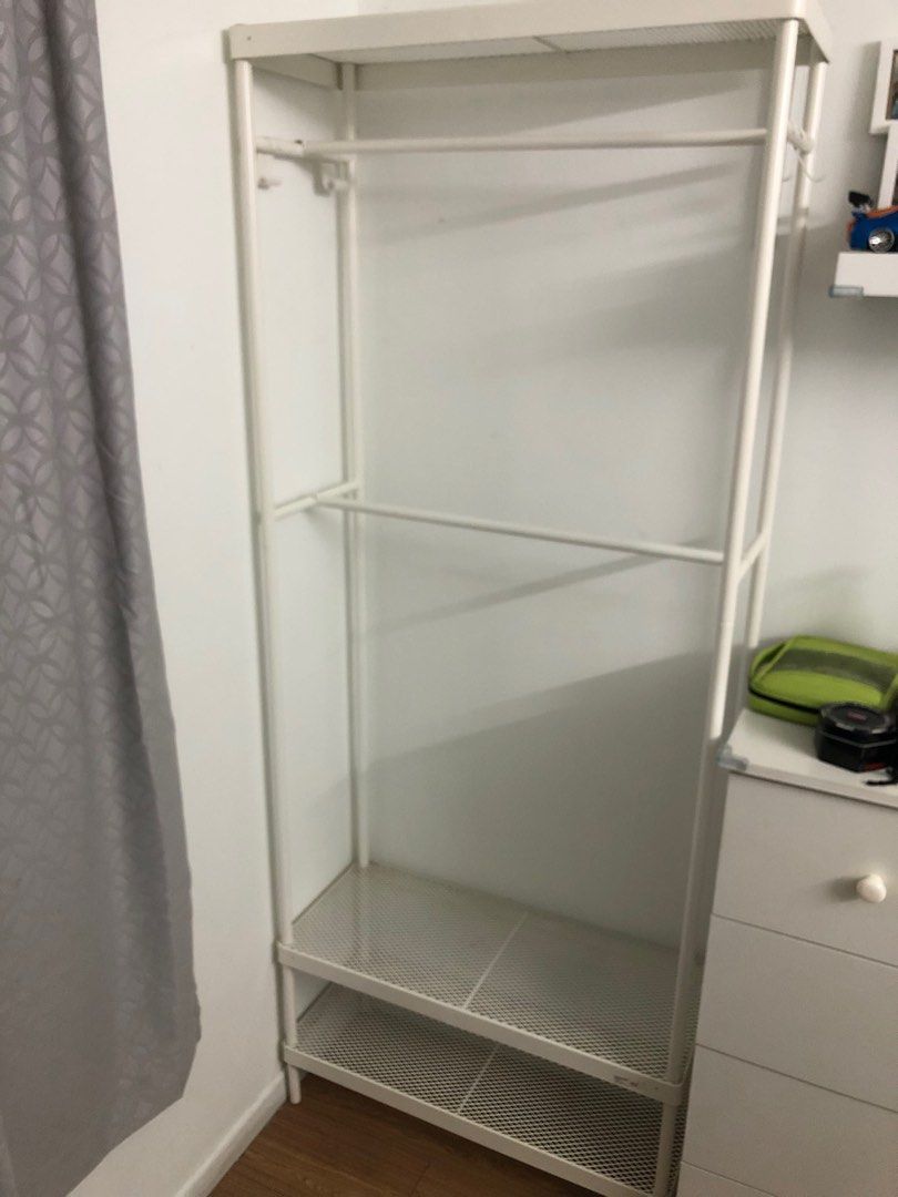 IKEA white rack, Furniture & Home Living, Furniture, Shelves, Cabinets ...
