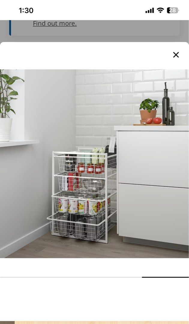 Ikea Wire Basket Drawer, Furniture & Home Living, Furniture, Other Home ...