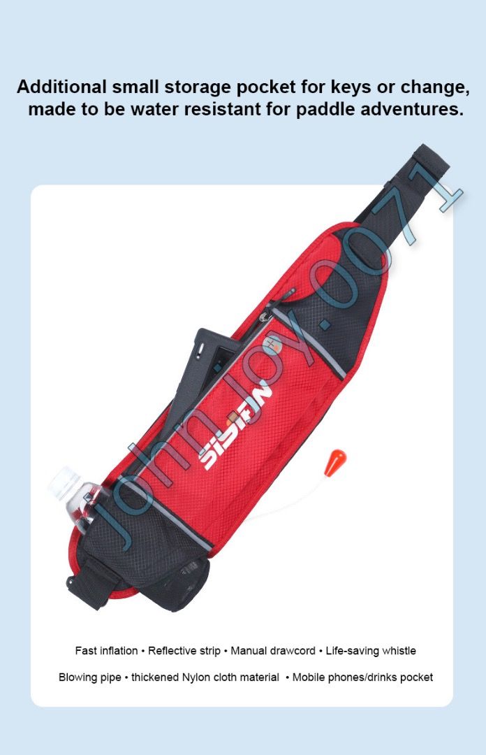 Inflatable 100N Airbelt Personal Flotation Device (PFD) Lifejacket SUP ...