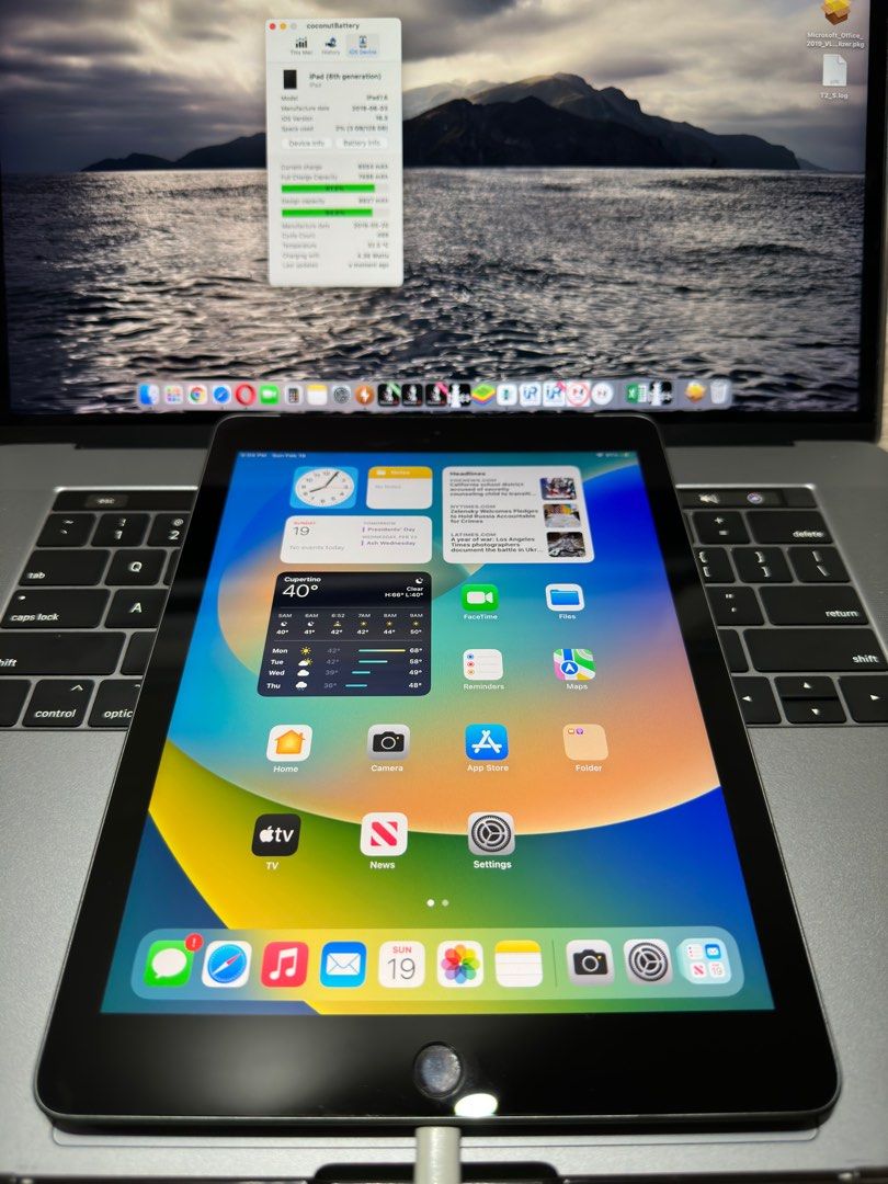 iPad 6th Gen 128GB LTE iPadOS 16.3 2019 Version, Mobile Phones ...