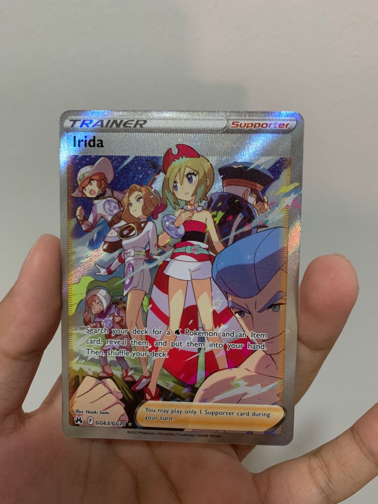 Irida pokemon card(comes with sleeve just took it out for photo ...