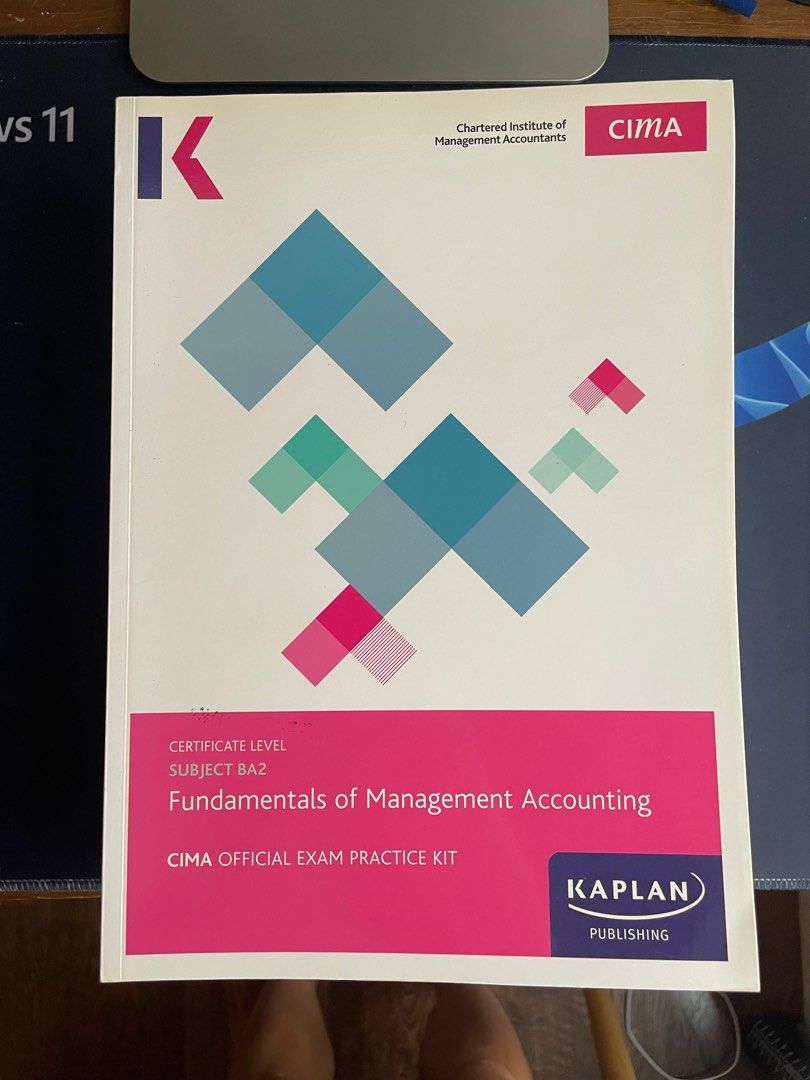 Kaplan CIMA official study book + exam practice kit (BA1-4, full set ...