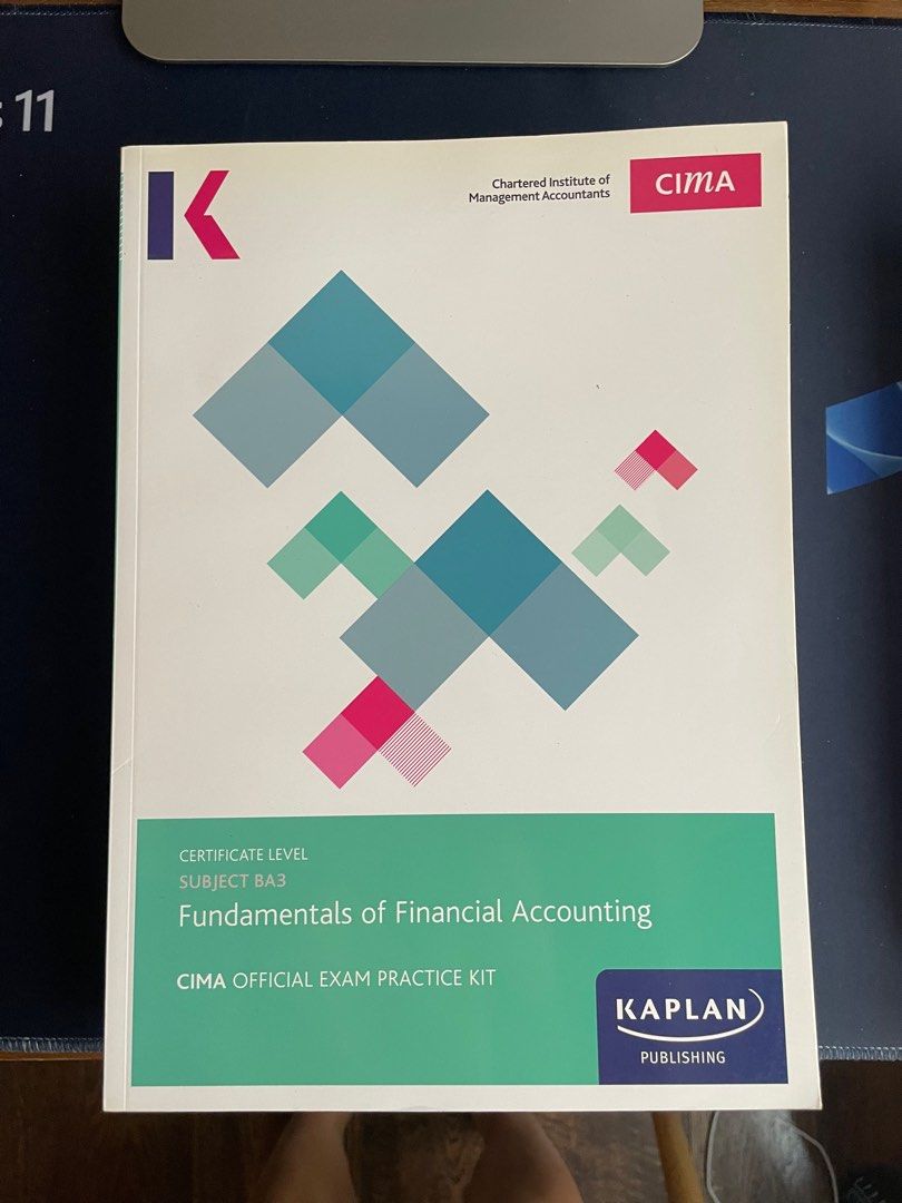 Kaplan CIMA official study book + exam practice kit (BA1-4, full set ...