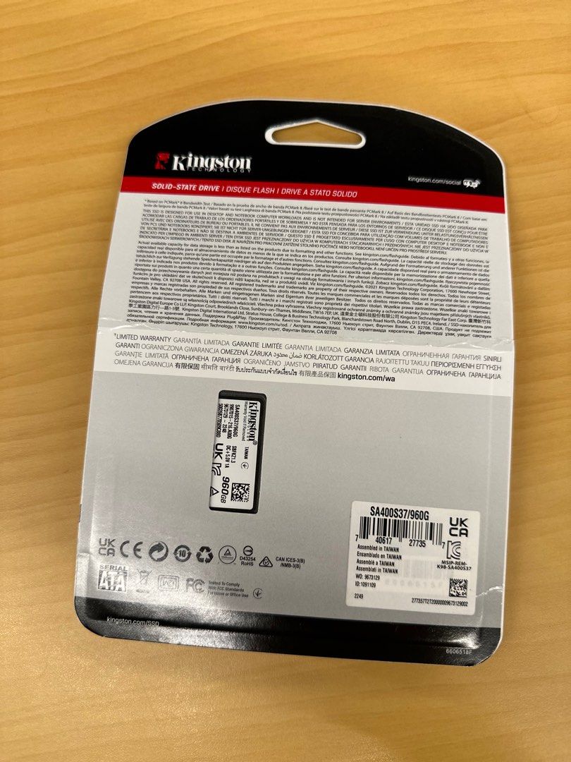 Kingston A400 SSD 960GB, Computers & Tech, Parts & Accessories, Hard ...