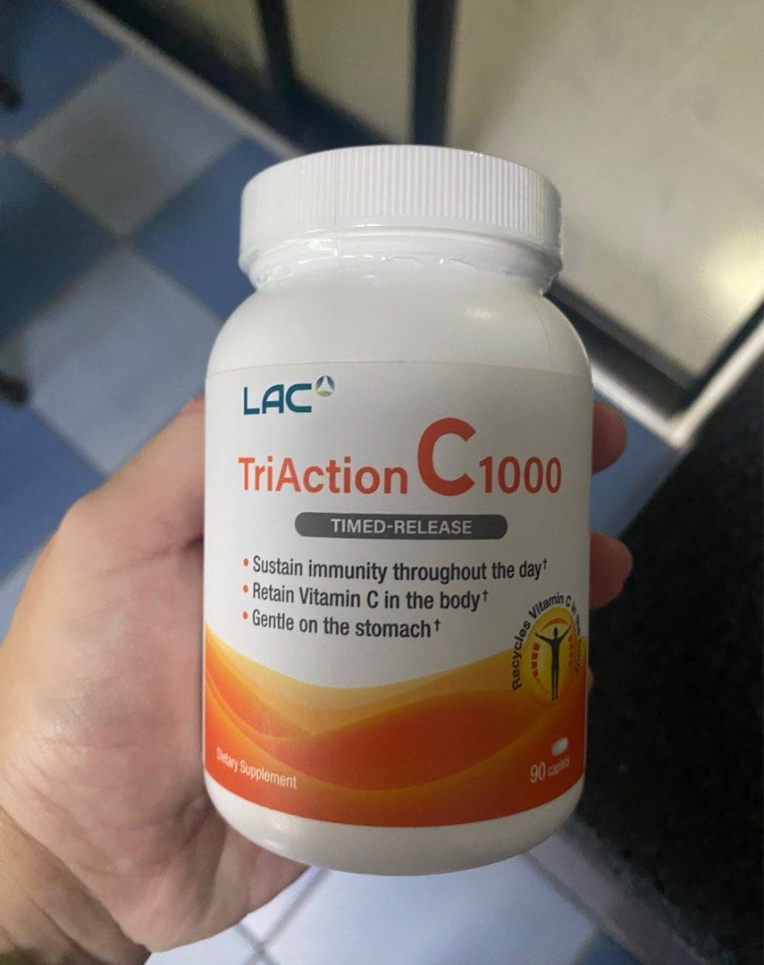 LAC / GNC C1000 Vitamin C Supplement Capsule Form, Health & Nutrition, Health Supplements ...