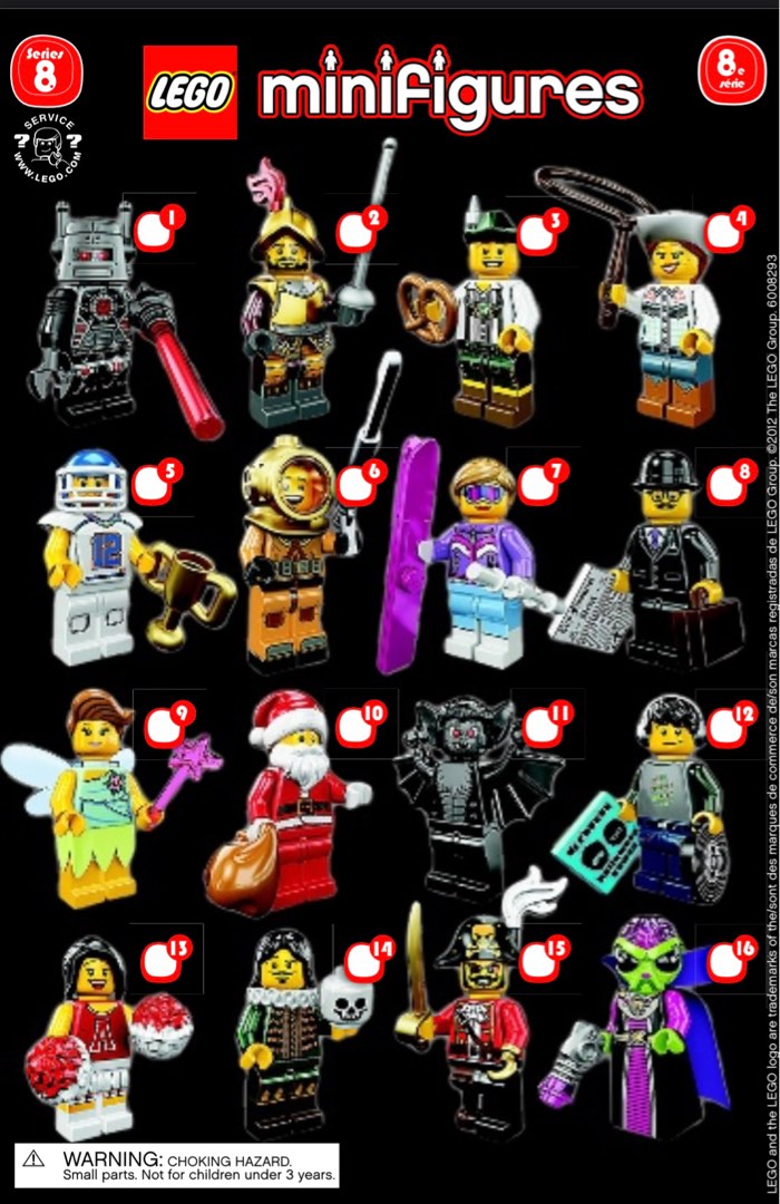 Lego Minifigures Series 8 Assorted, Hobbies & Toys, Toys & Games on ...