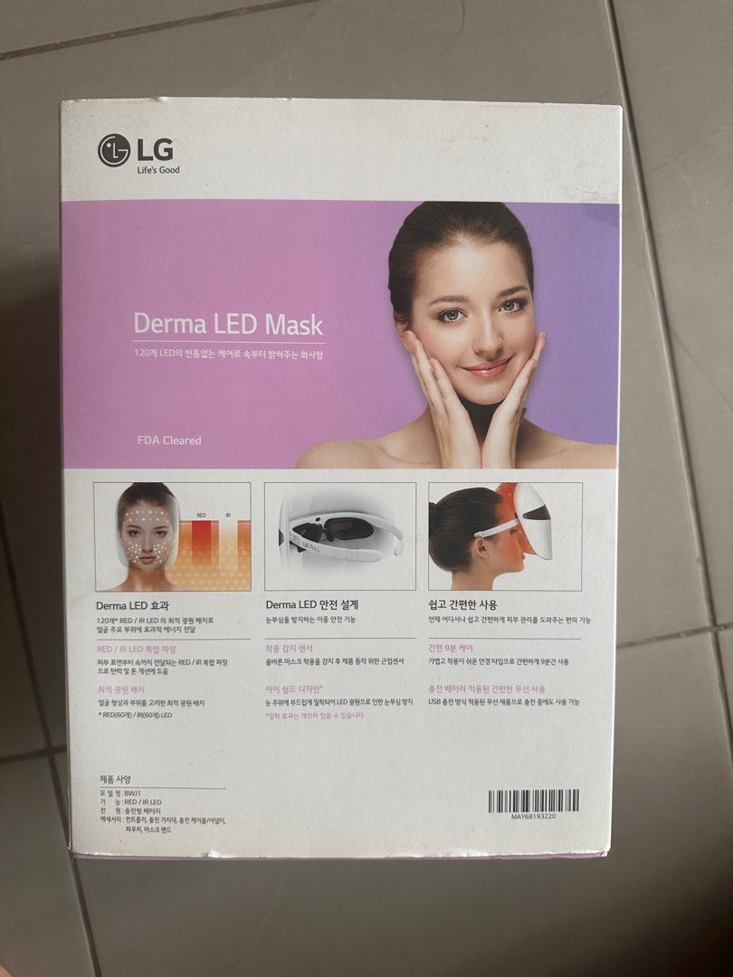 LG Pra.l derma LED mask, Beauty & Personal Care, Face, Face Care on ...