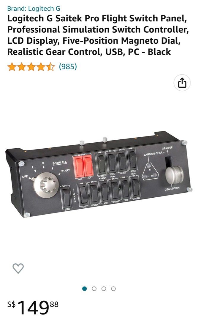 Logitech G Saitek Pro Flight switch panel and Multi Panel, Video Gaming ...