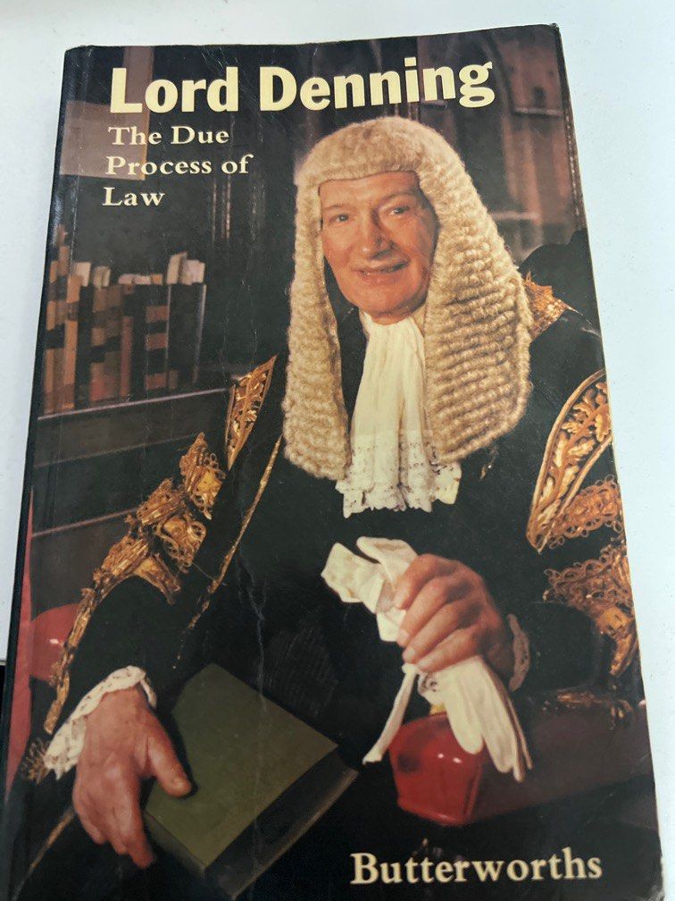 Lord denning - the due process of law, 興趣及遊戲, 書本 & 文具, 小說及非小說 - Carousell