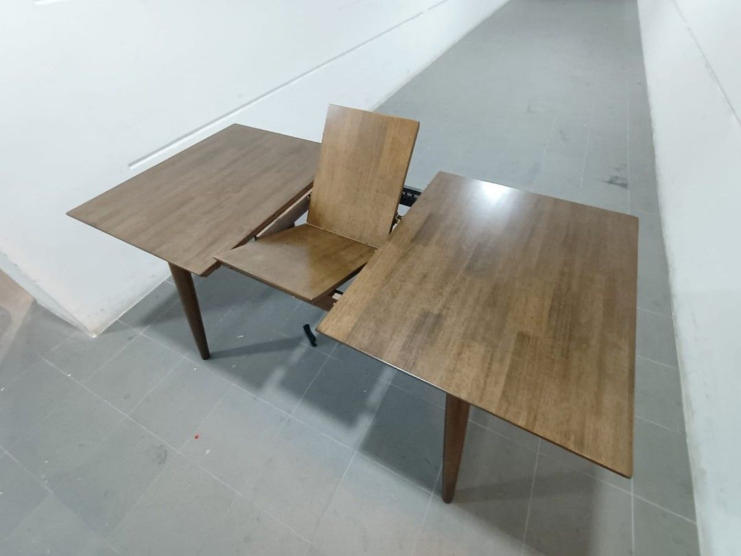 MARION Extendable Dining Table in WALNUT, Furniture & Home Living ...