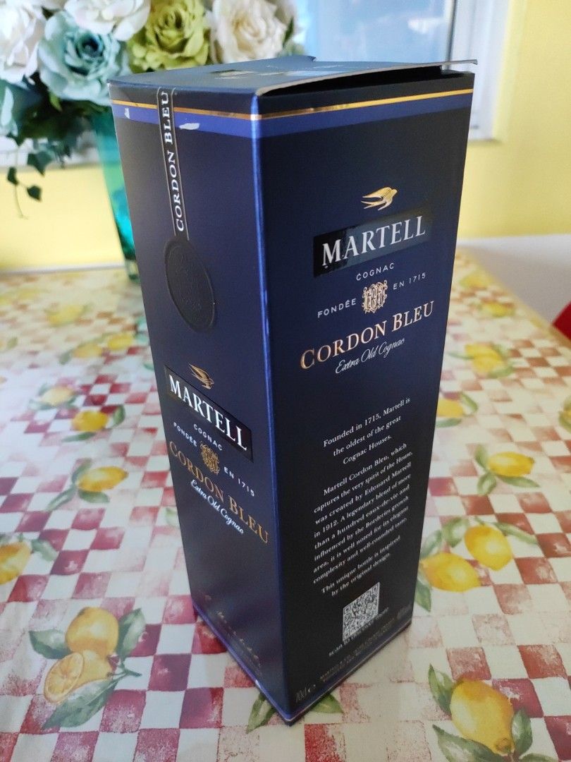 Martell Gordon Bleu Extra Old Cognac 70cl, Food & Drinks, Alcoholic ...