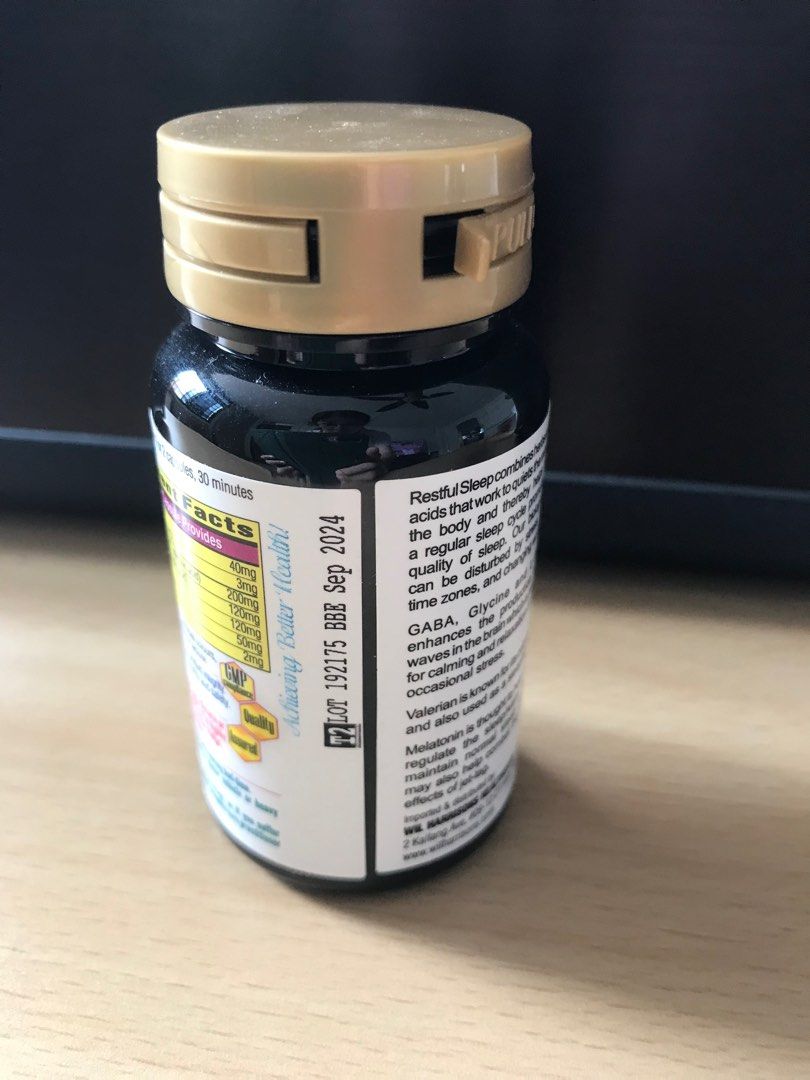 Melatonin Restful Sleep, Health & Nutrition, Health Supplements, Vitamins & Supplements on Carousell