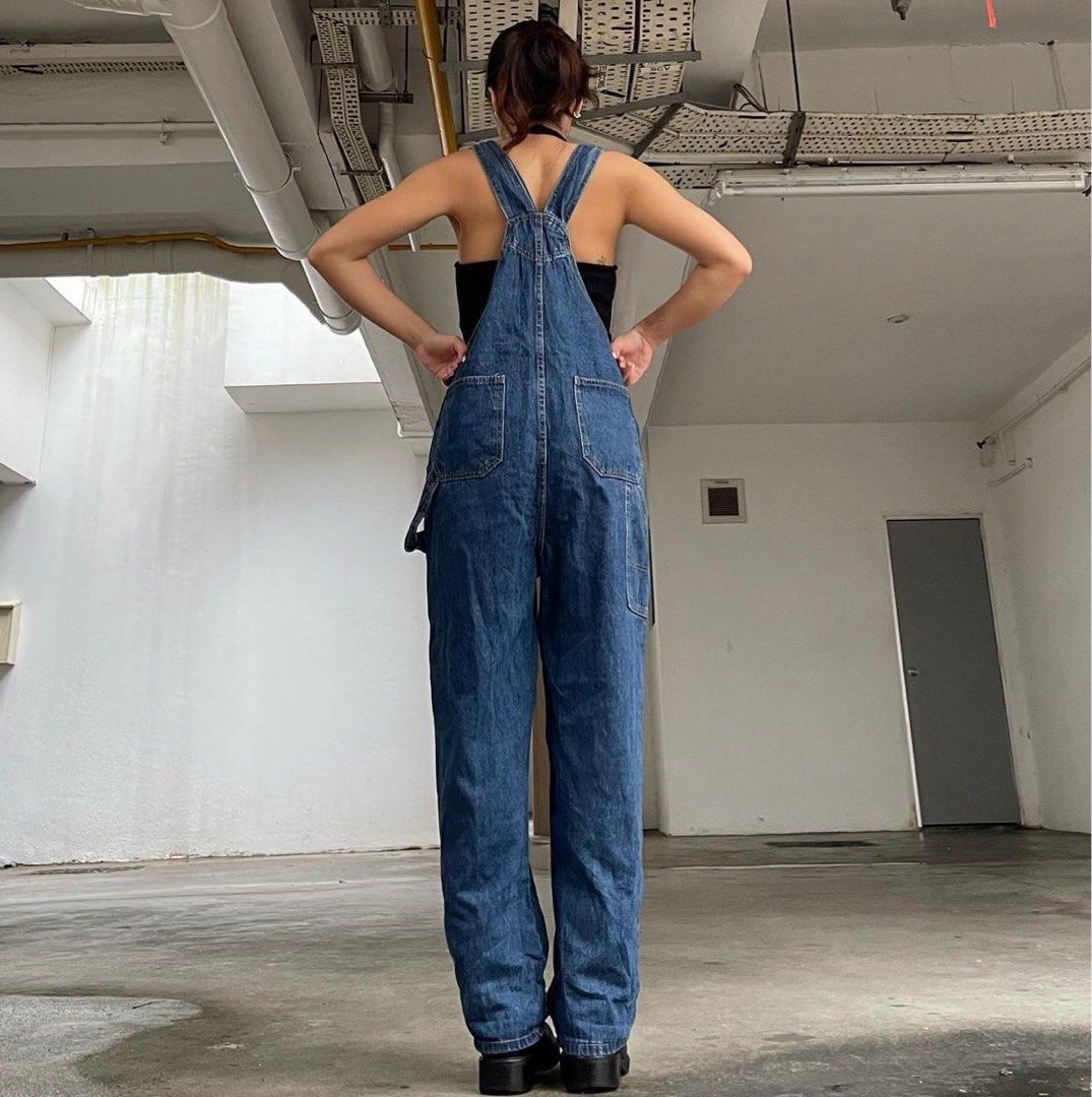 Mid Wash Overalls, Women's Fashion, Dresses & Sets, Jumpsuits on Carousell