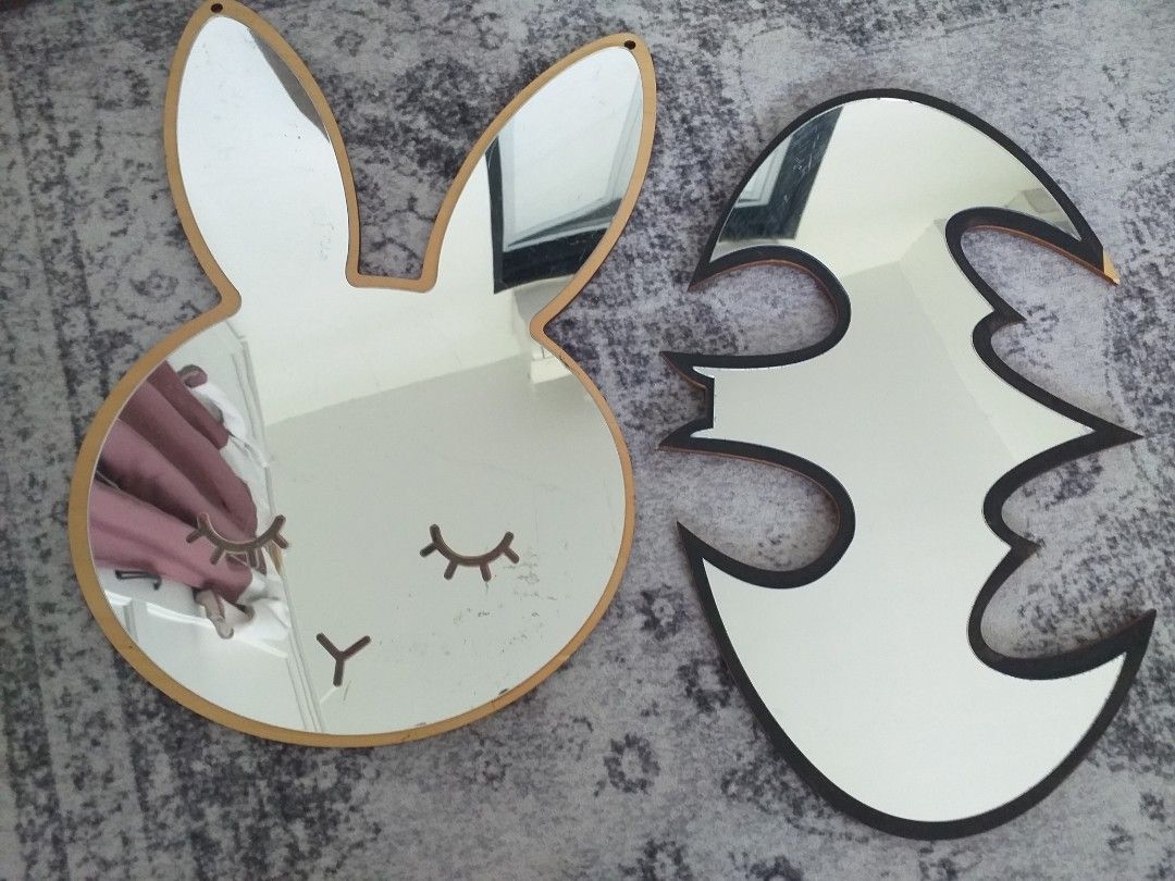 (Free delivery) Miffy rabbit and batman mirrors, Babies & Kids, Baby ...
