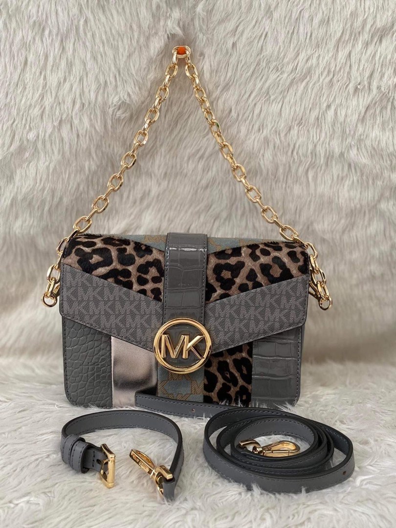 MK Carmen Medium Convertible Xbody Hthr gray multi on Carousell