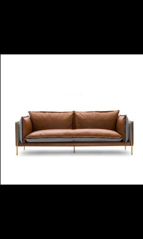 Modular Pure leather Sofa with reversible waterproof fabric, Furniture ...