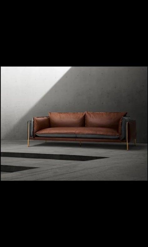 Modular Pure leather Sofa with reversible waterproof fabric, Furniture ...