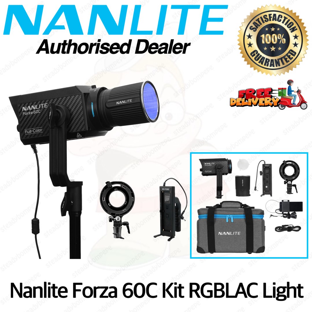 Nanlite Forza 60C RGBLAC LED Monolight Kit, Photography, Photography ...