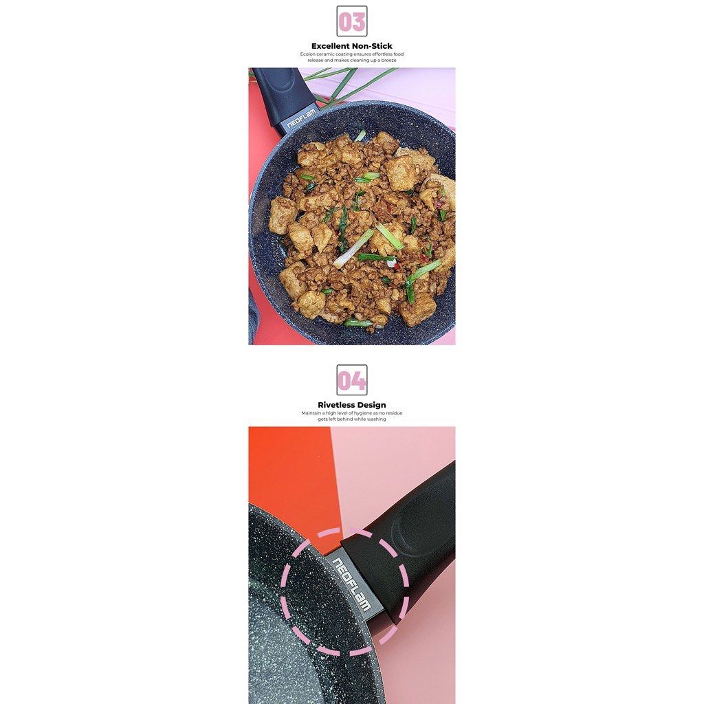 Neoflam Reverse Frypan 20cm, Furniture & Home Living, Kitchenware & Tableware, Cookware ...